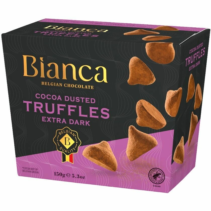 Трюфели BIANCA Extra dark со вкусом темного шоколада 150г