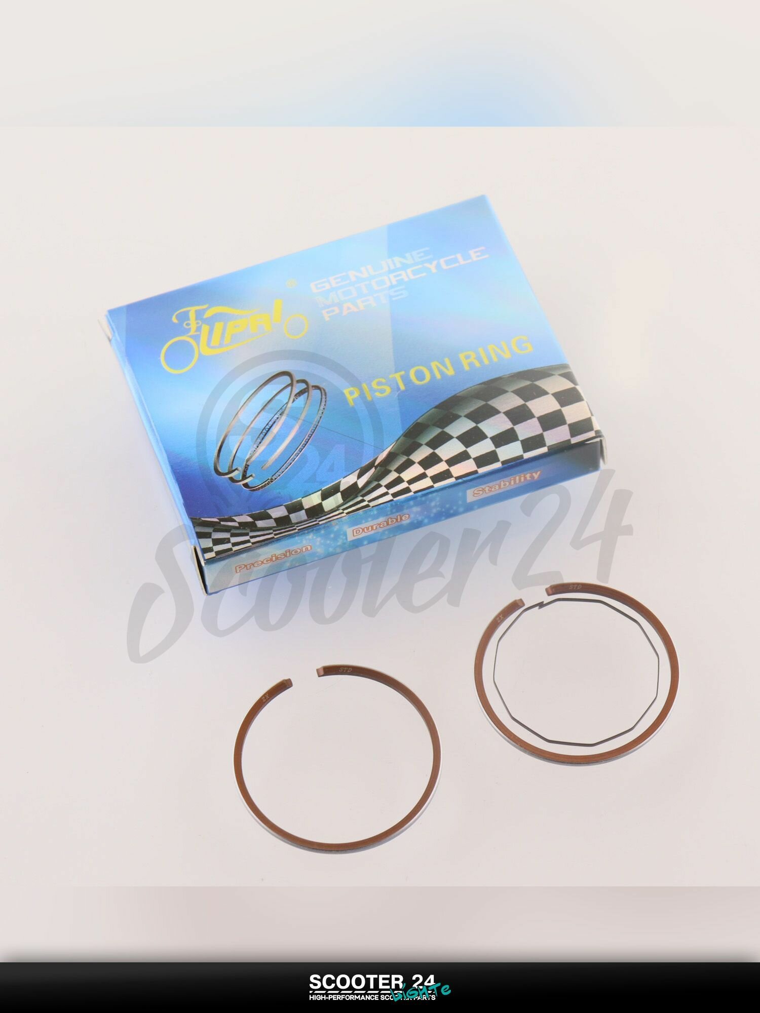 Кольца комплект на мотоцикл, мопед и скутер Honda LEAD, GYRO 50 . STD ( 40: AF01E, AF03E, TA01E) "LIPAI" (mod.A)