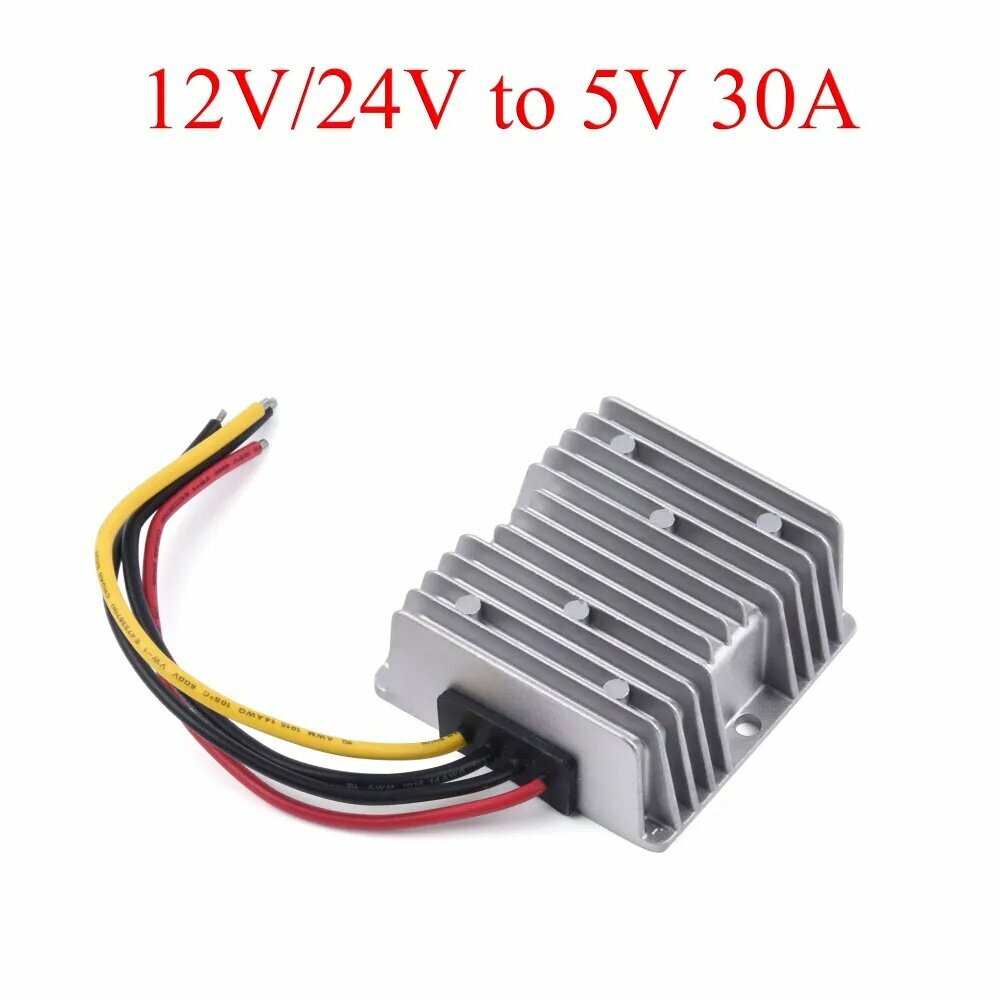 Преобразователь мощности трансформатор DC12V/24V в DC5V 3A 5A 10A 15A 20A 30A 40A для автомобилей, грузовиков, судов