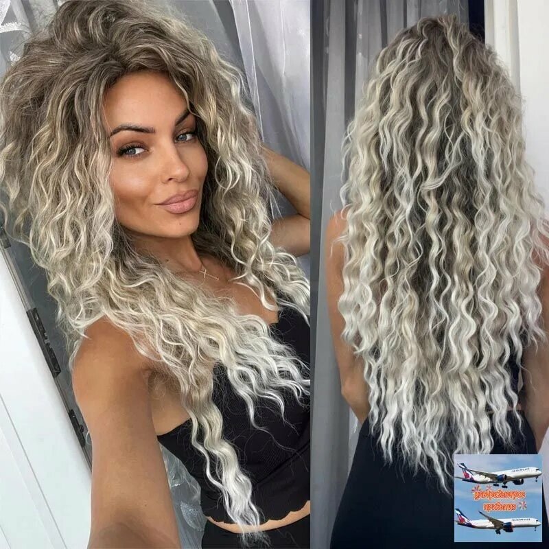 Женский парик / волнистые вьющиеся волосы длинный