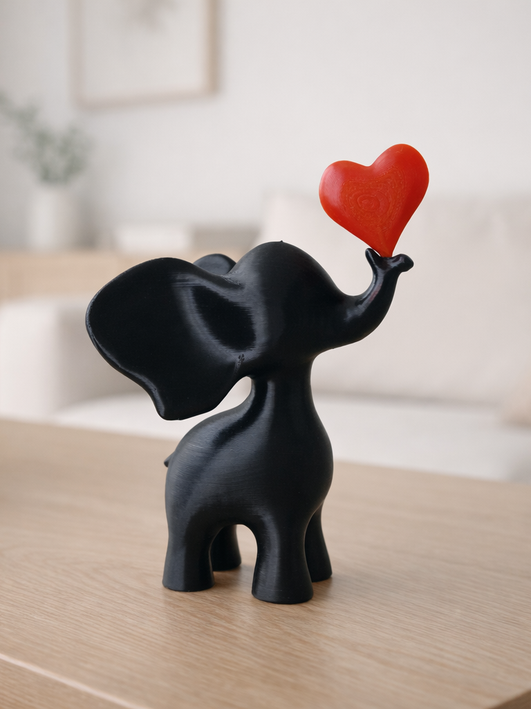 Статуэтка "Слон Любви", минималистичный дизайн, романтичный подарок