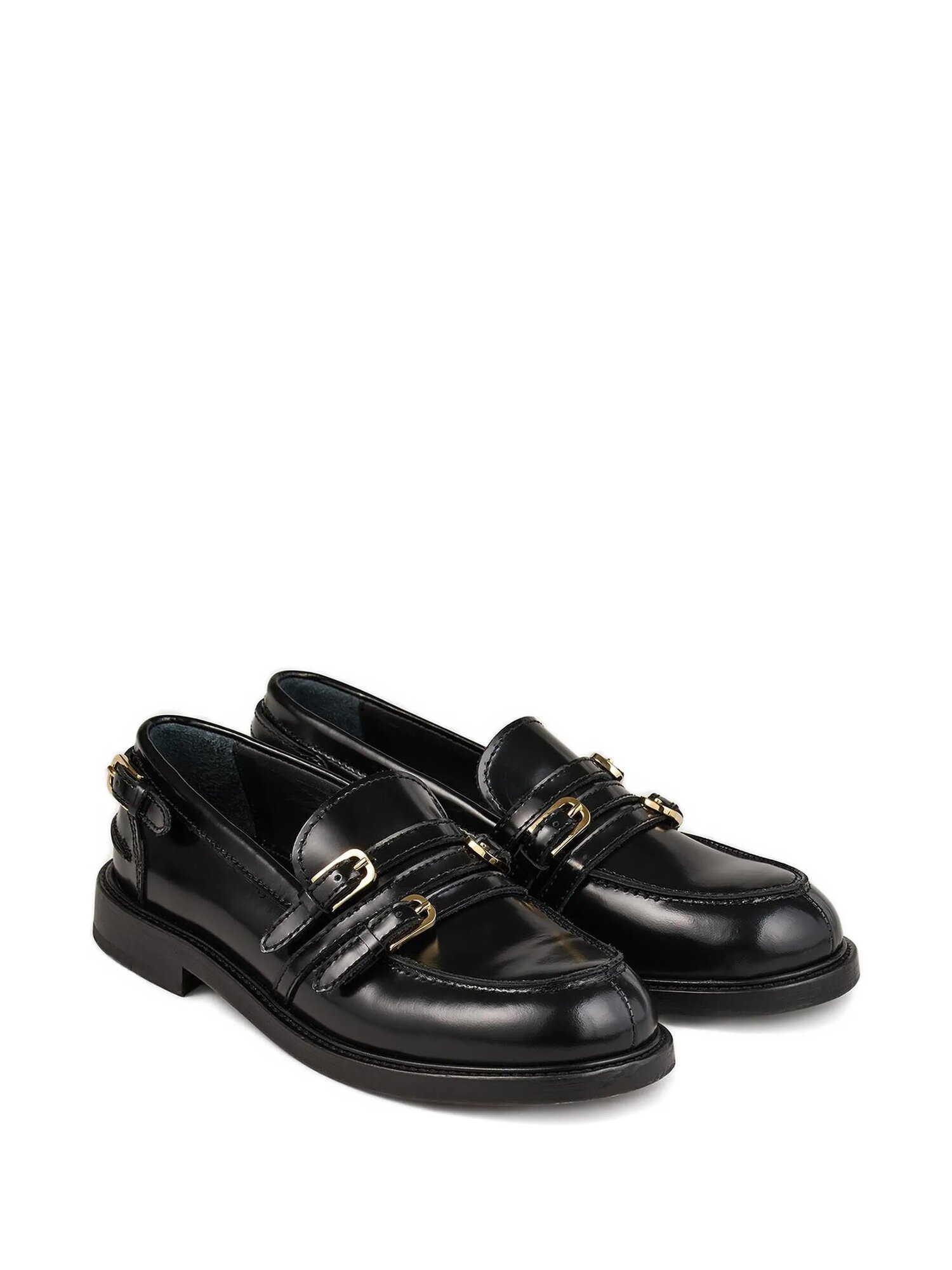 Лоферы Sandro Buckle strap loafers, размер 36, black/black — фото 1