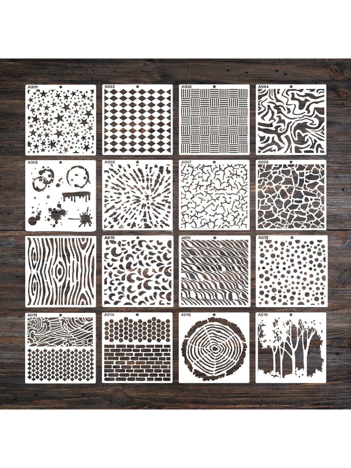 Шаблоны для рисования граффити 6 "x 6" для детей и взрослых, для скрапбукинга, поделок своими руками