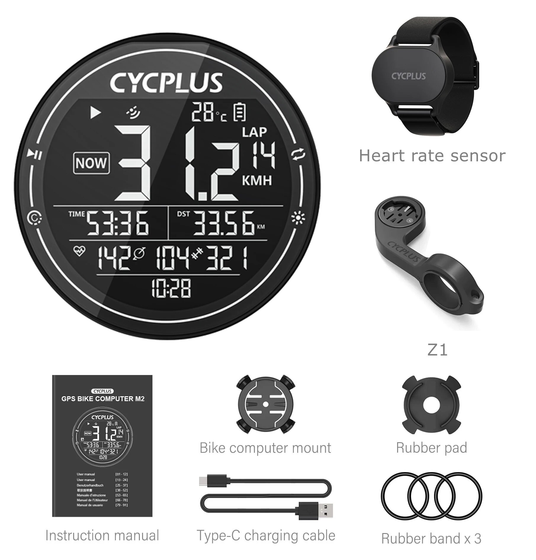 CYCPLUS M2 Велокомпьютер M2 H1 Z1