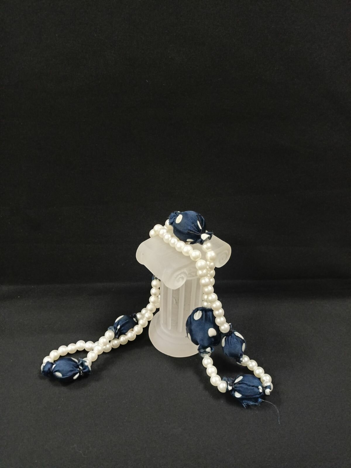 Винтажные бусы, имитация жемчуга с шариками, времен СССР