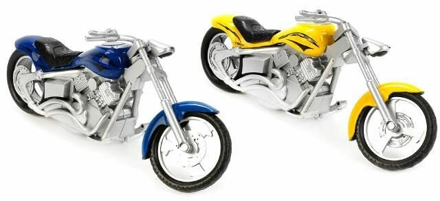 Модель Технопарк металл Мотоцикл Чоппер 14,5см 250322, 2 штуки