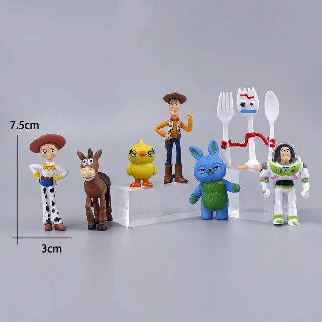 Набор фигурок Disney Toy Story 4: Вуди, Базз Лайтйер, Питер Пэн, Форки и Тираннозавр Рекс — мини-куклы, детские игрушки и подарки.