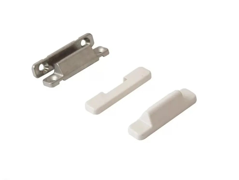 Накладной прижим (фиксатор) 5 штук, с накладками (для окон и дверей) белый