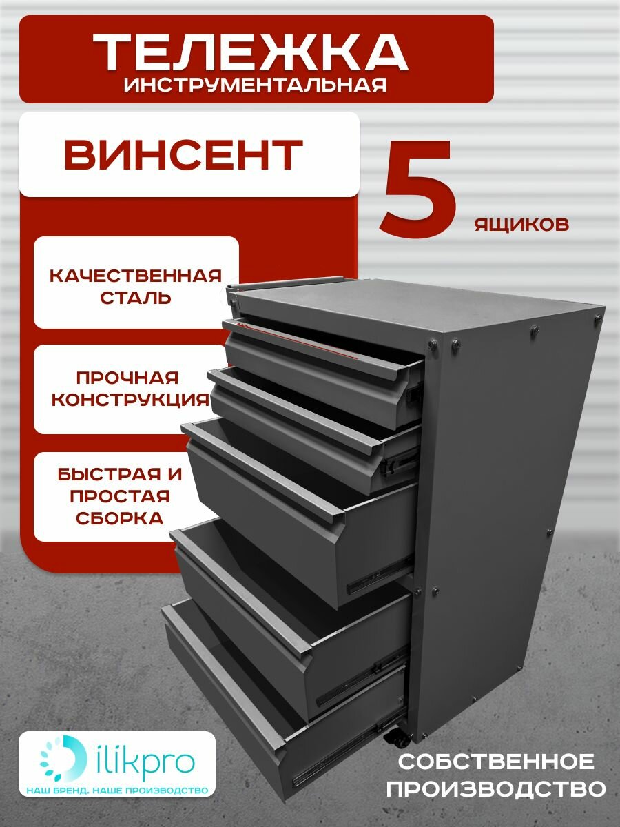 Тележка инструментальная на колесах "Винсент 23"