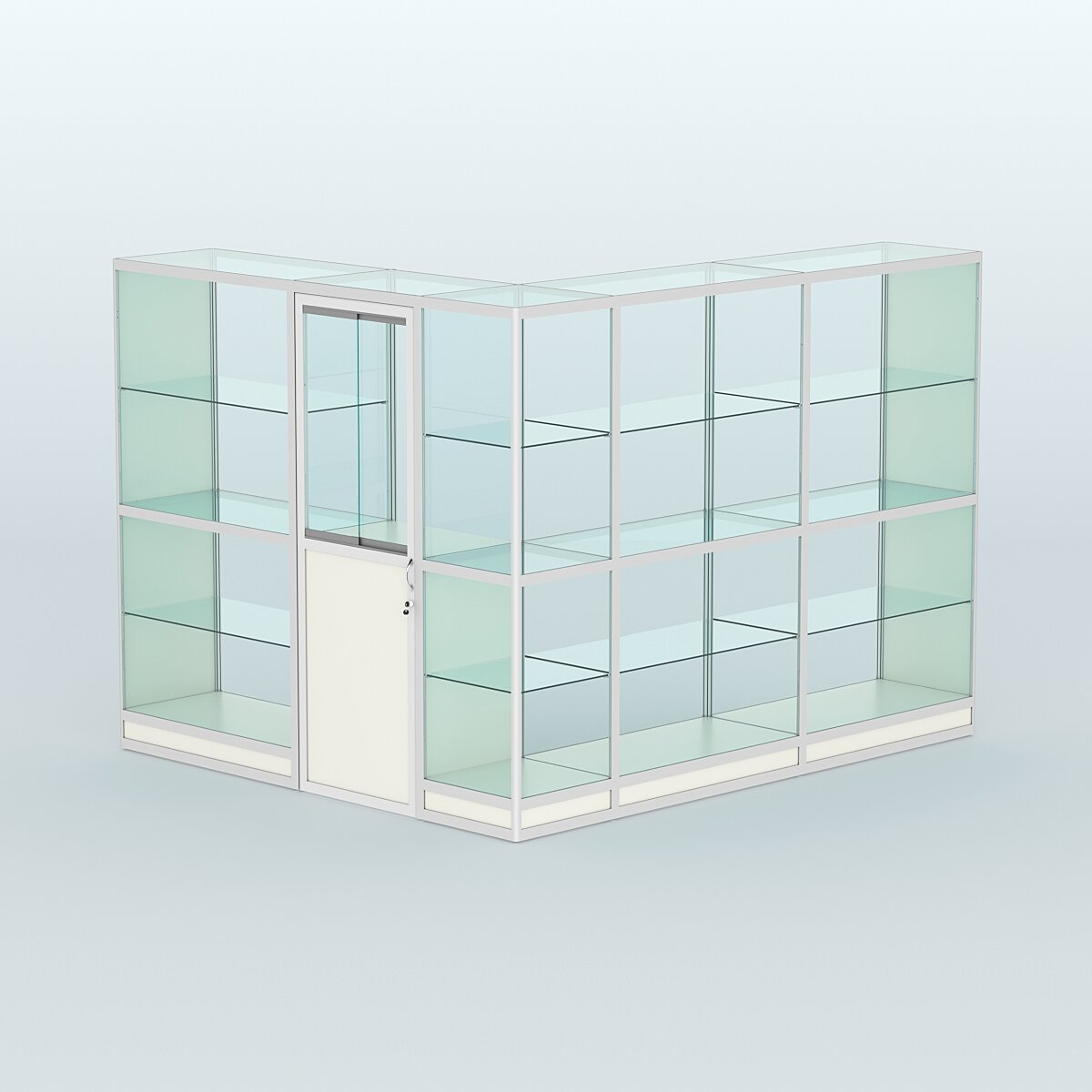 Павильон из профиля угловой №1г (5,5 кв. м), Белый