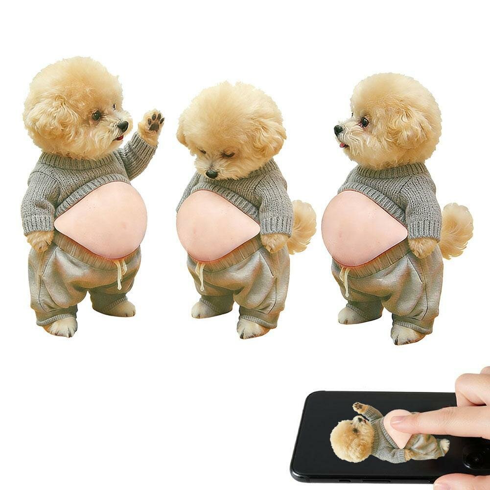 Силиконовые 3D наклейки, серый плюшевый мишка, подходят для использования в качестве наклеек на бампер автомобиля (3 шт.)