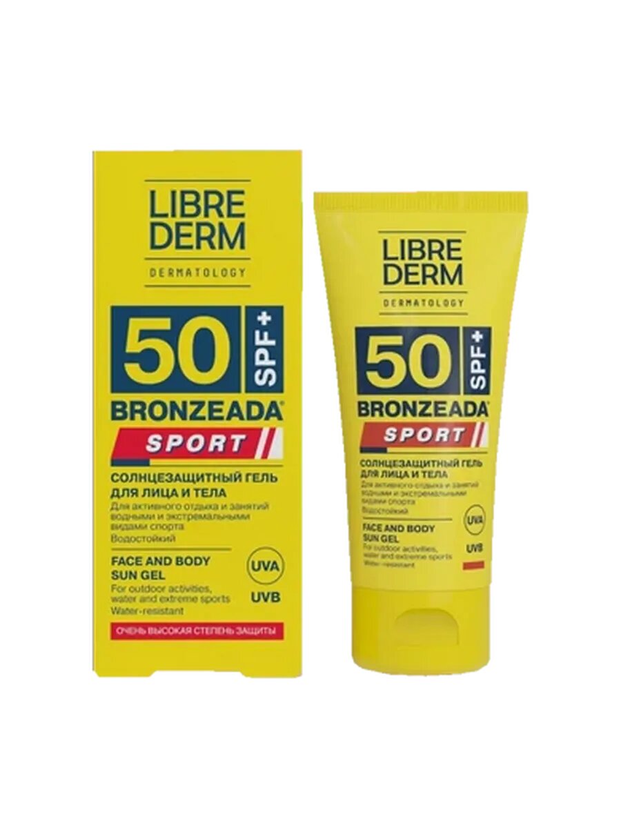 Либридерм Бронзиада Спорт Гель солнцезащитный для лица и тела SPF50+ 50мл