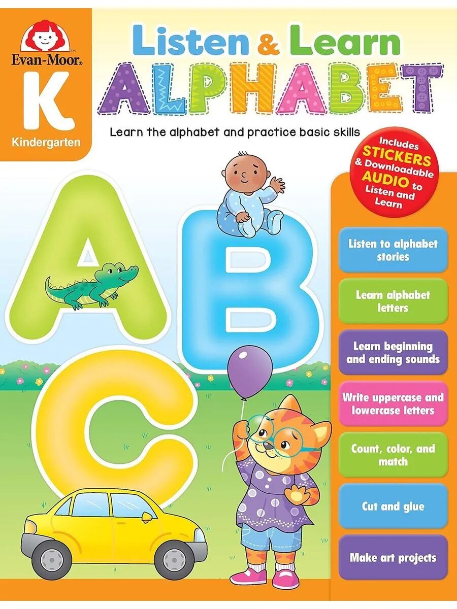 Listen and Learn Alphabet Grade K Workbook | книги для детей — учебные пособия