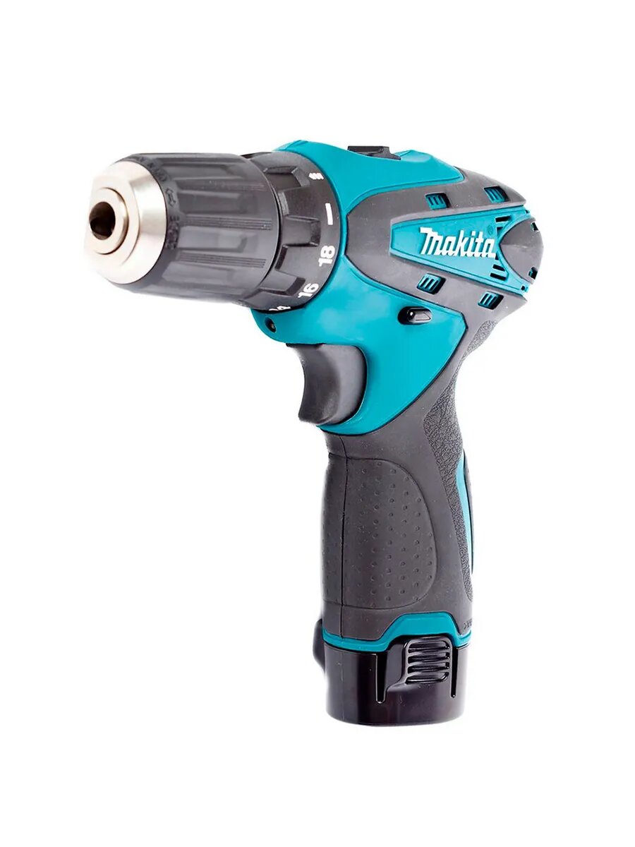 Дрель-шуруповерт аккумуляторная Makita DF330DWE, 24 Нм, ЗУ и АКБ, 2 скорости, лампа