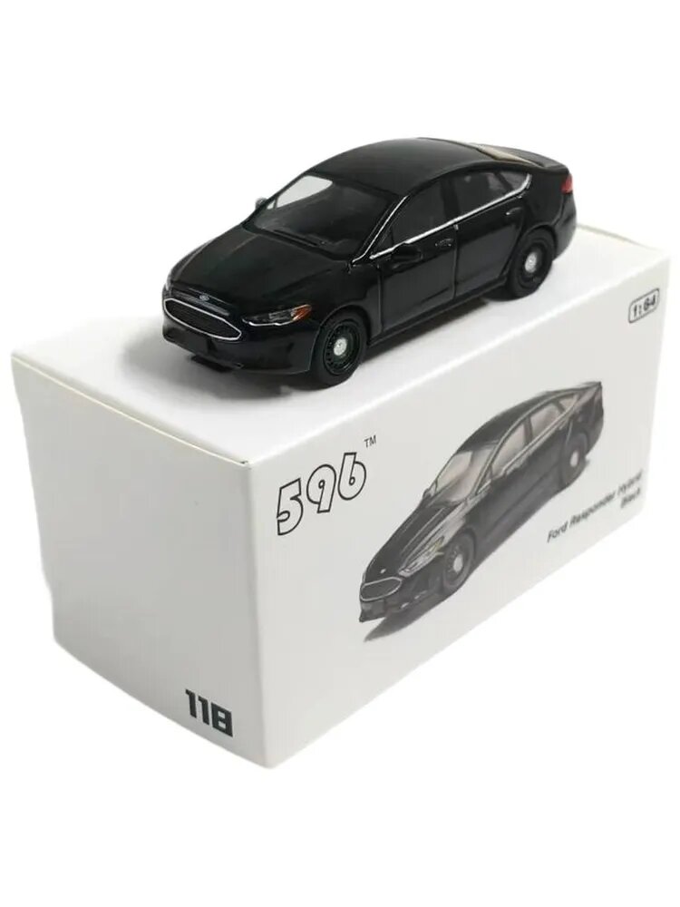 Машинка металлическая модель 596 1:64 Ford Responder Hybrid, Металлическая модель Ford Responder Hybrid Black, масштаб