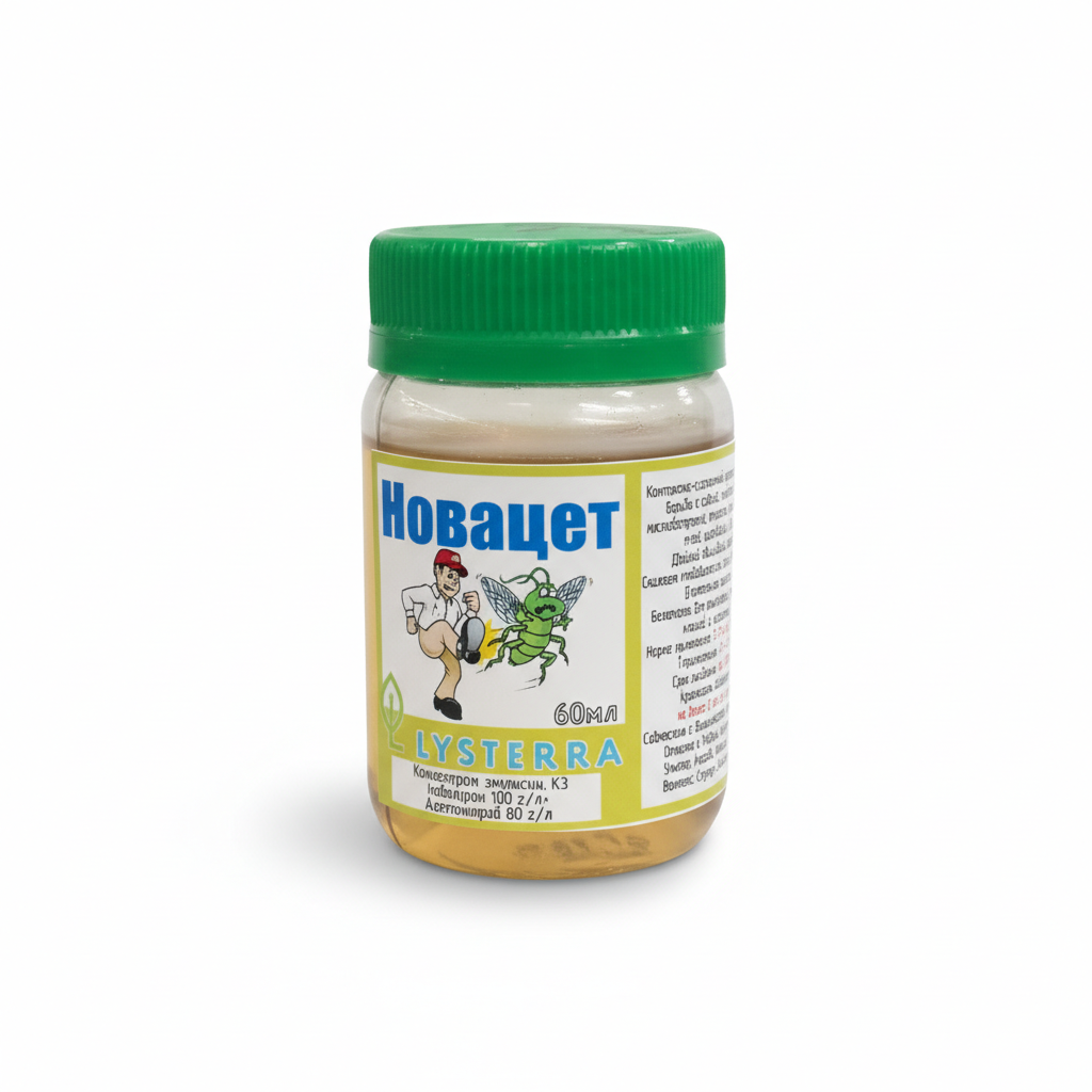 Новацет, инсектицид для борьбы с совкой, плодожоркой, листоверткой, трипсом, белокрылкой, тлей и др, 20 мл