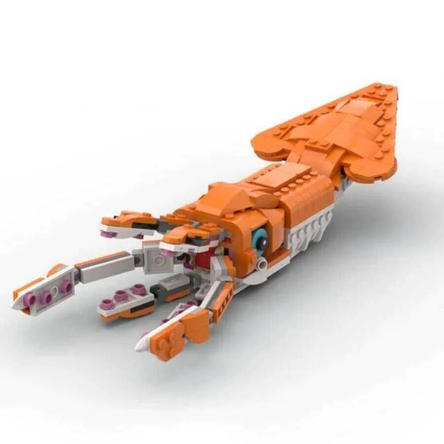 382 шт. MOC гигантский кальмар nan модель строительные блоки для детей