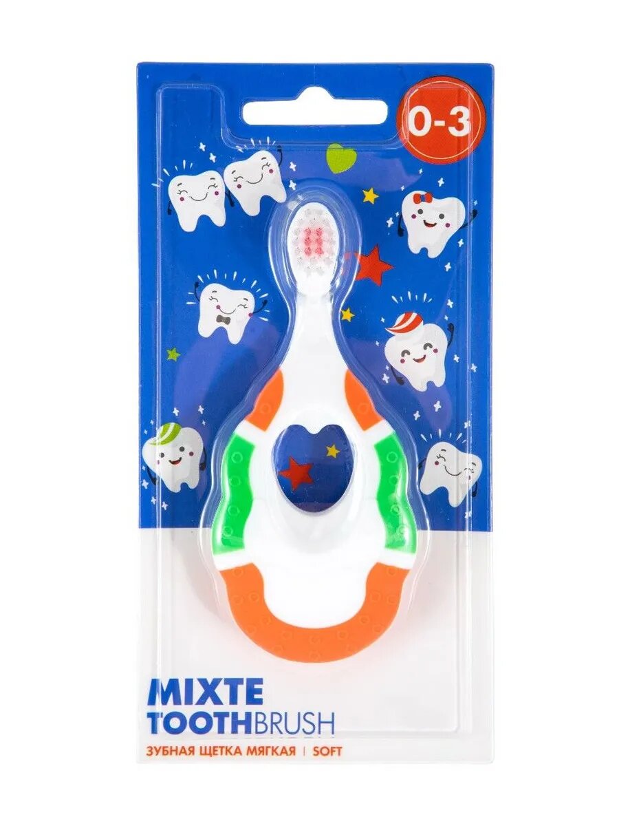 Mixte Щетка зубная детская 0-3 лет, щетка зубная, 1шт.