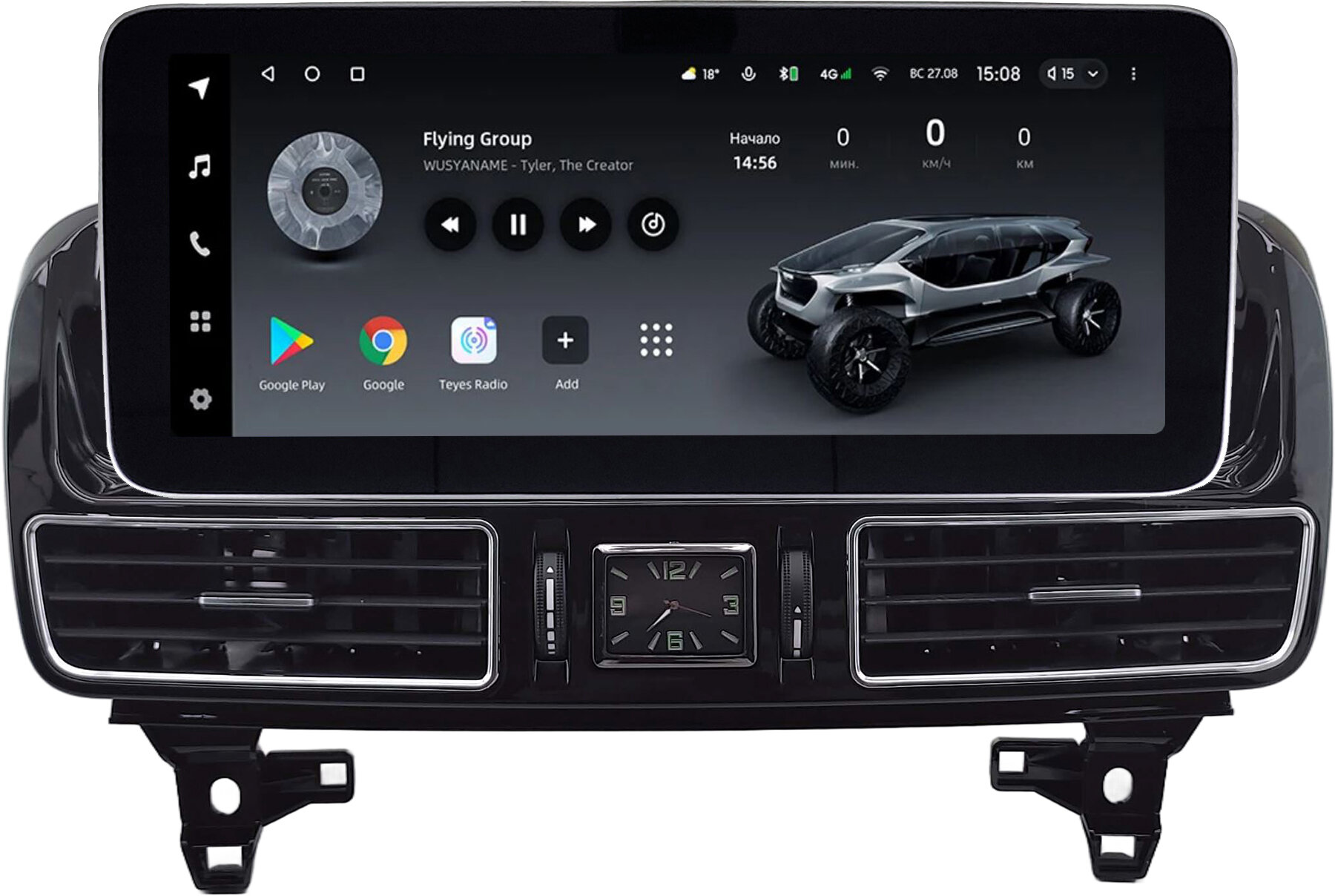 Штатная магнитола Mercedes-Benz GLE (w166), GLS (x166) 2015-2019 12.3 дюйма Teyes LUX ONE (Round Corner) 4/32 RM-2295 Android 10 (4G-SIM, 4/32, DSP, Q