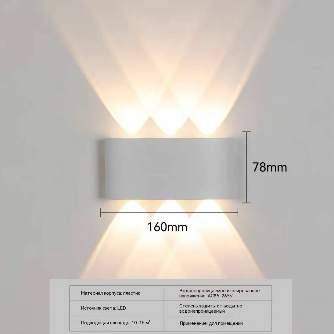 Стильный настенный светильник 6 Вт