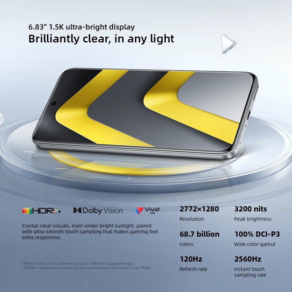 Глобальная версия смартфона POCO M8 Pro 5G с NFC, дисплеем AMOLED 6,83" Standard, Only Glass Film — фото 1