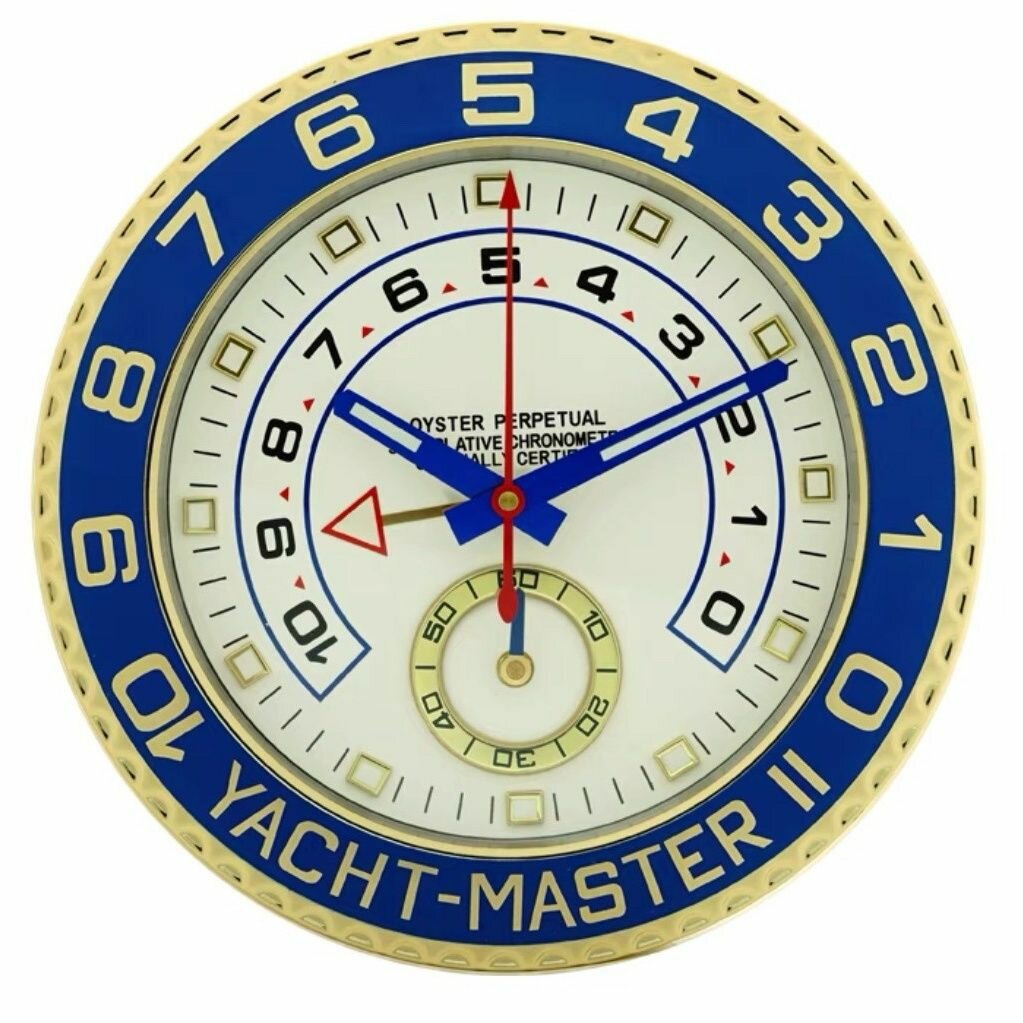 Настенные часы Rolex Shenzhen Swiss 14inch в металлическом корпусе со светящейся бесшумной залом, подходящие для