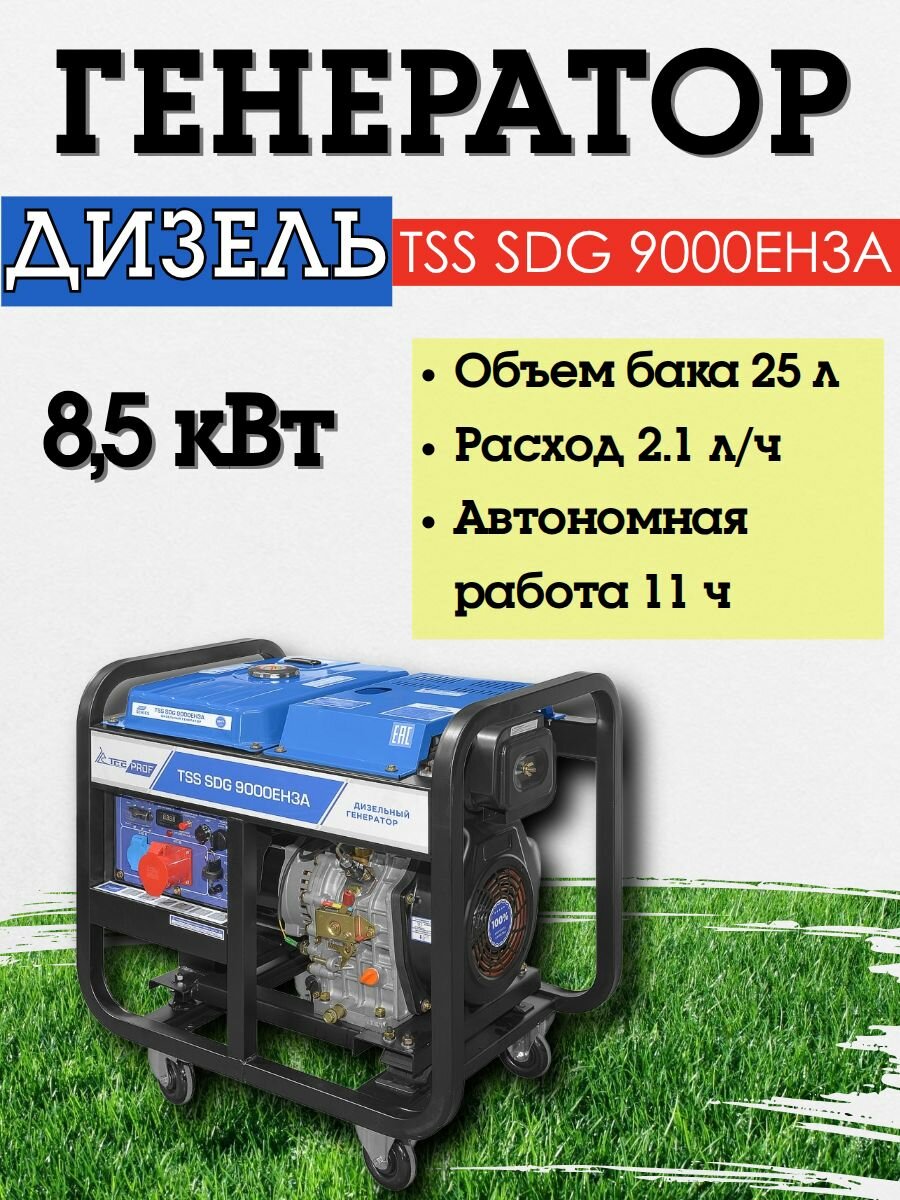 Дизель генератор TSS SDG 9000EH3A