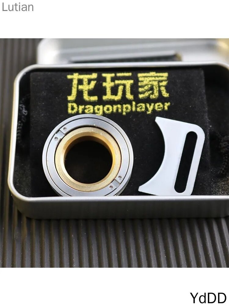 Металлический фиджет-кольцо EDC антистресс с кейсом для взрослых металлический спиннер-трещотка