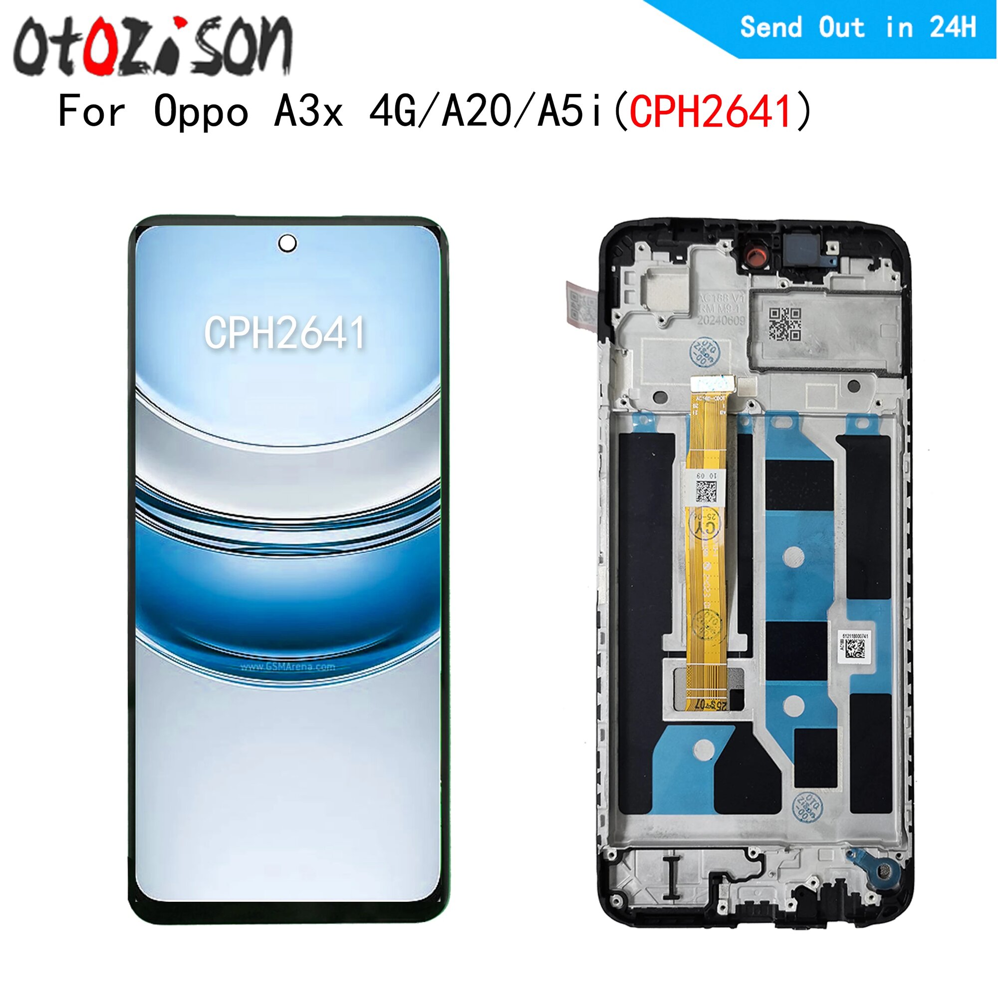 Для Oppo A20 A5i ЖК-экран 6,67 дюйма IPS для Oppo A3X 4G CPH2641, ЖК-экран, сенсорная панель, дигитайзер с рамкой в сборе
