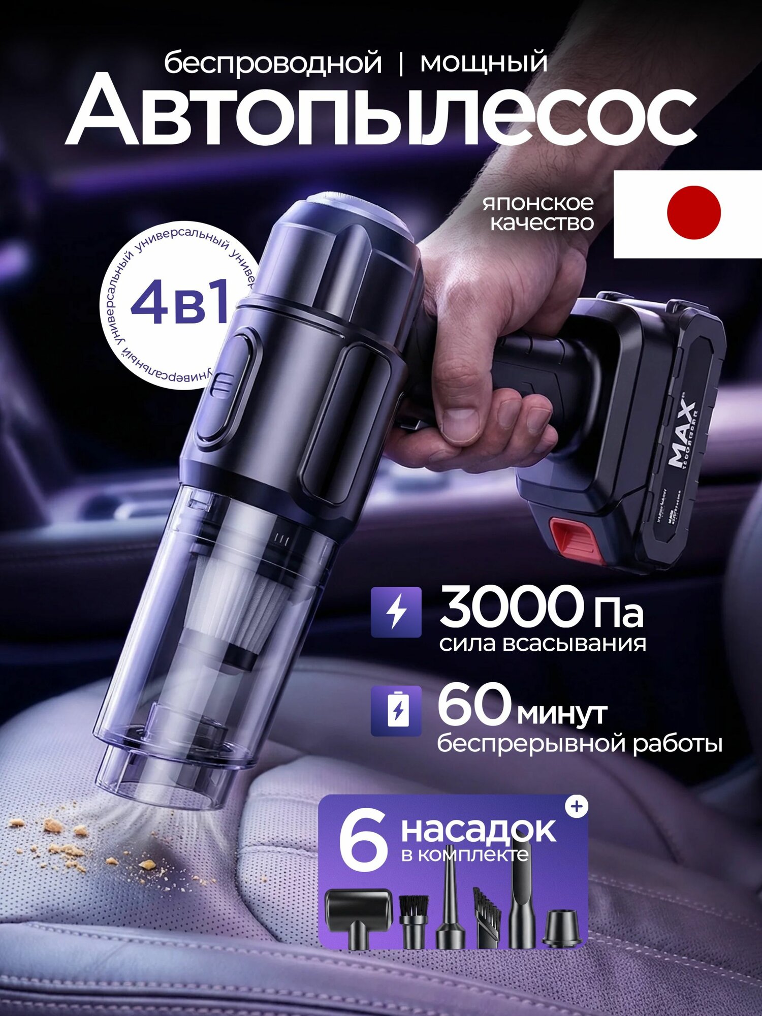 Пылесос для автомобиля беспроводной, мини пылесос