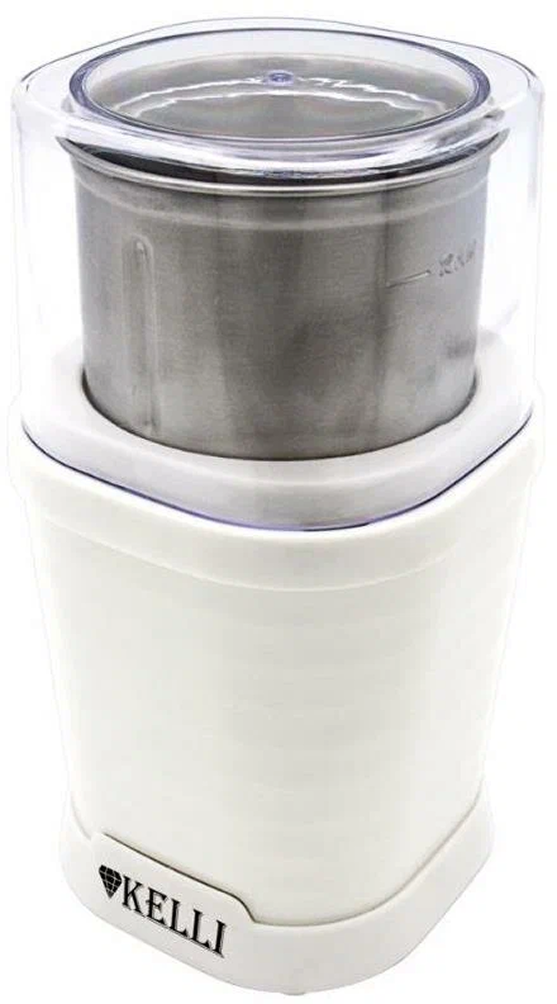 Кофемолка KELLI KL-5113, электрическая, 500Вт, белый, пластик
