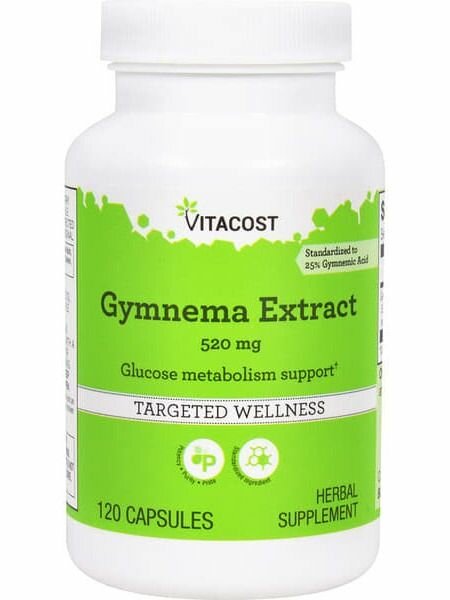 Экстракт джимнемы, 520 мг, 120 капсул, Vitacost