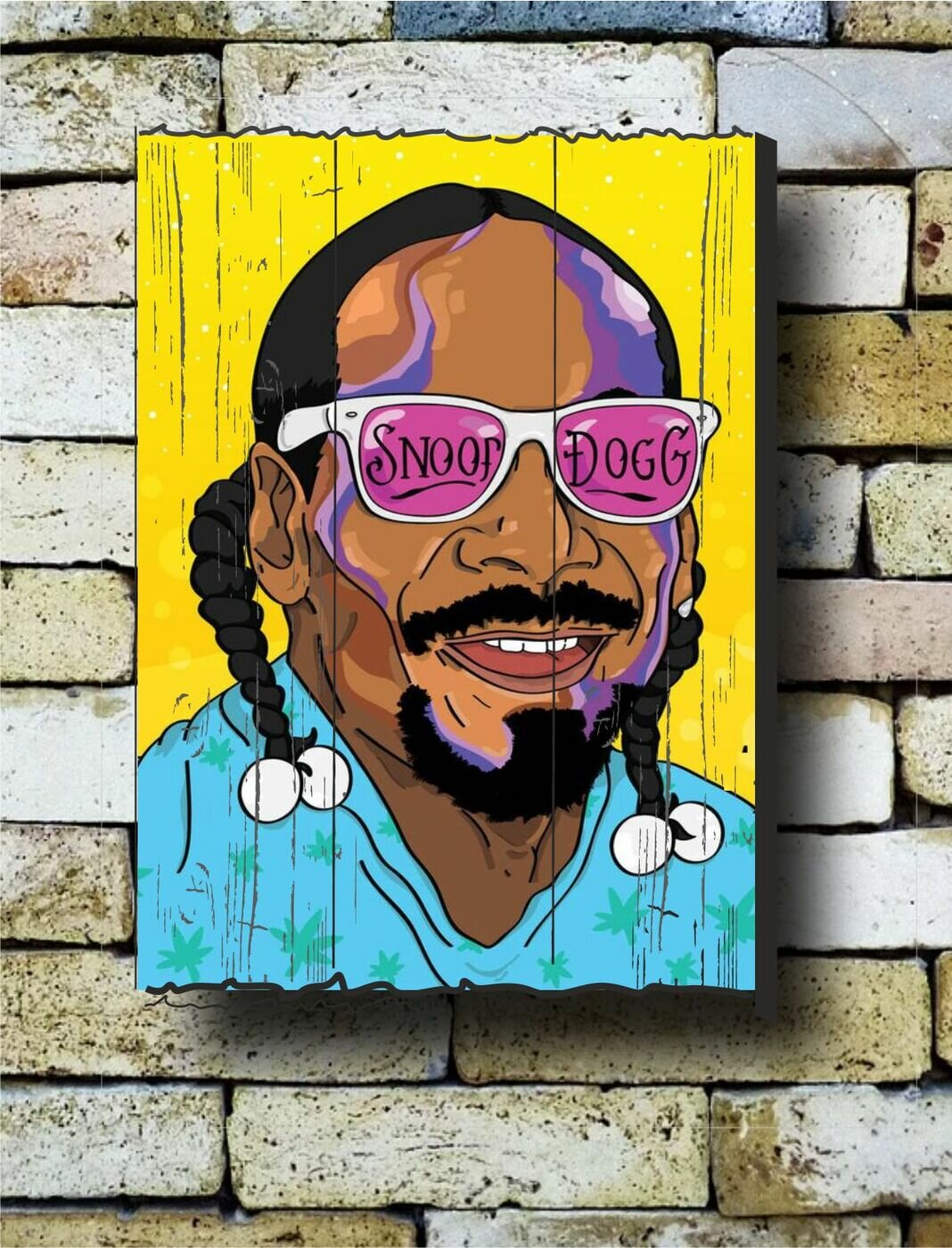 Картина на досках "Рэп. Рэпер. Рэперы. Снуп дог. Snoop Dogg"