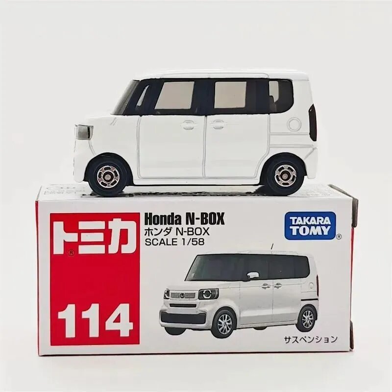 Машинка модель TAKARA TOMY 1/63 Honda N-BOX alloy car model Белый цвет