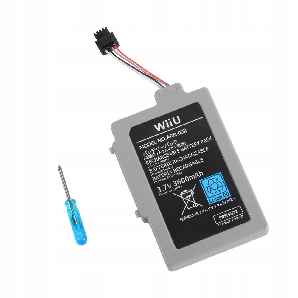 Аккумуляторная батарея / аккумулятор для Nintendo Wii U 3600 mAh, с отверткой
