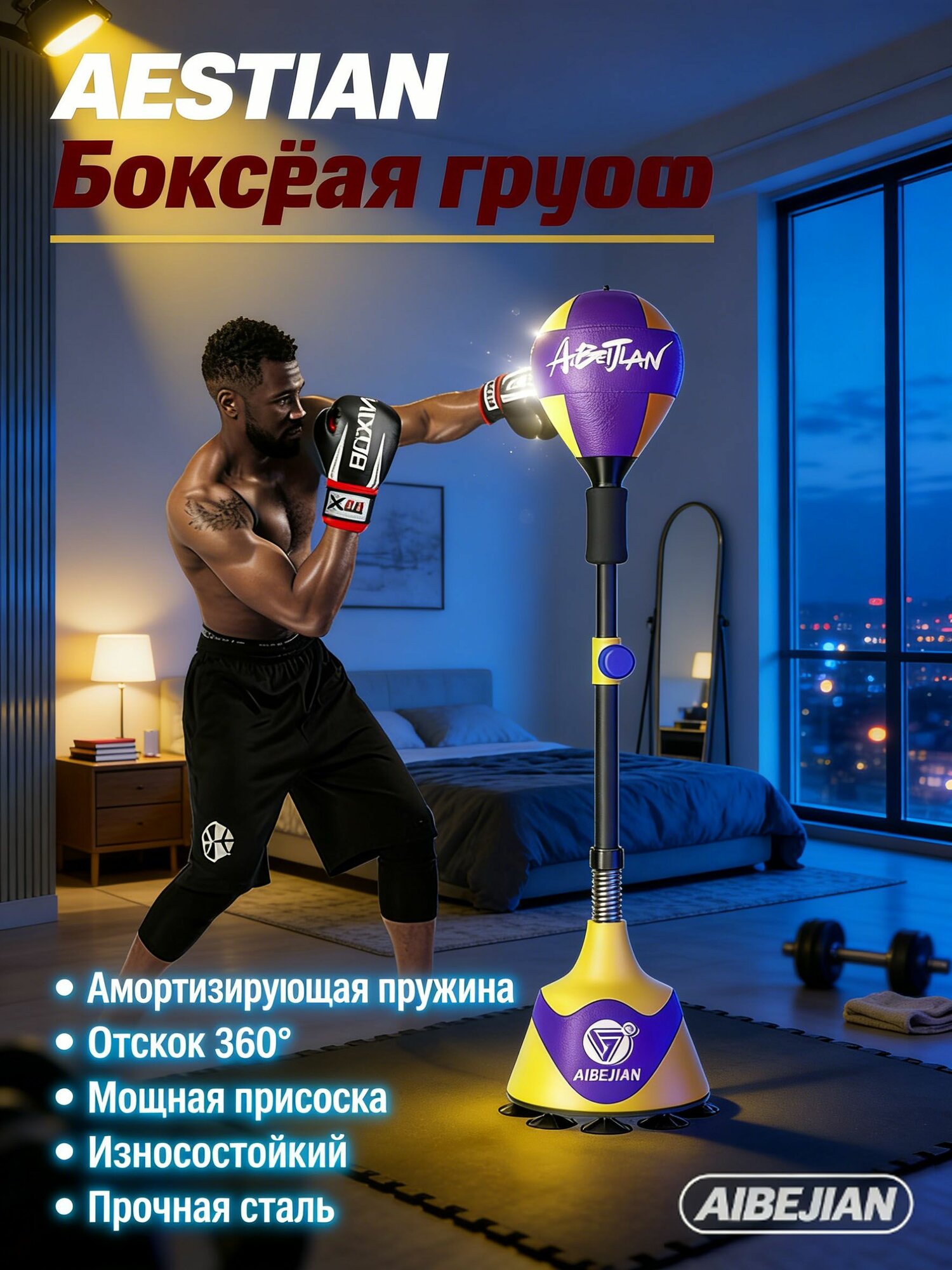 Боксерская груша 4 кг, для домашних тренировок бокса，Боксерская груша весом 4 кг для отработки ударов