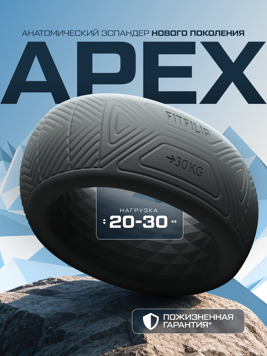 Эспандер кистевой FITFILIP "APEX", двойной, 20-30кг, овальный