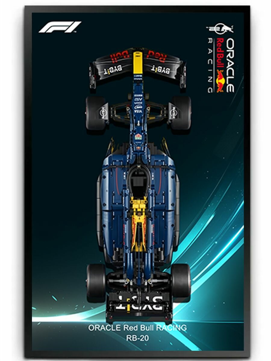 Постер Red Bull F1 (С рамкой для картин и крючком) Настенный держатель