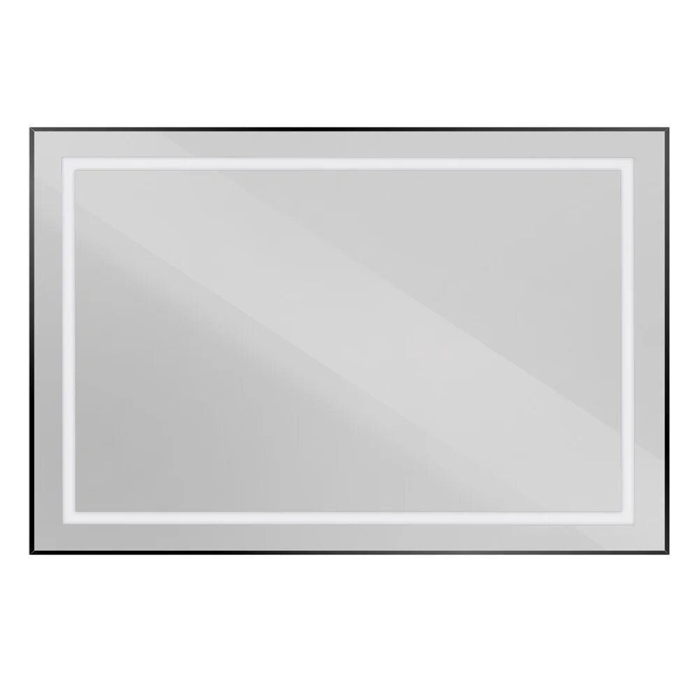 Зеркало BelBagno Крафт (Kraft) 120x80 со светодиодной подсветкой, с подогревом, 120 см, с сенсорным управлением, черное, зеркало настенное в ванную