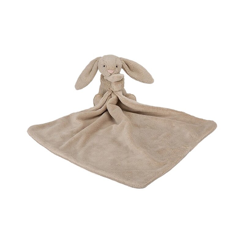Мягкая игрушка унисекс JELLYCAT Bashful Beige Bunny Soother, Shy Rabbit-Beige Brown-Comfort Blanket