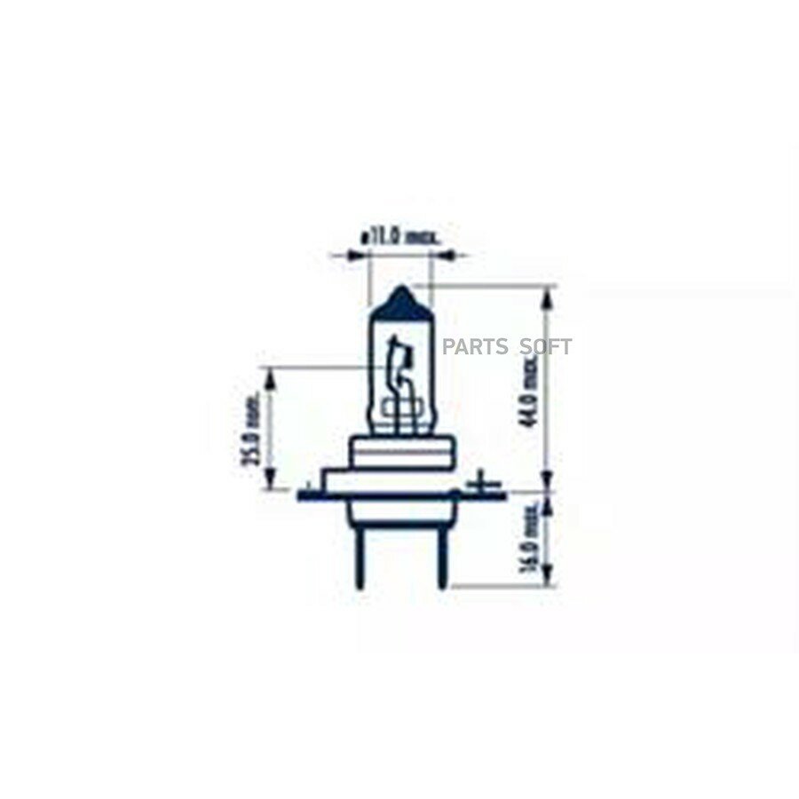 Лампа H7 12V 55W PX26D RPH NVA от официального дистрибьютора, NARVA, артикул 480623000