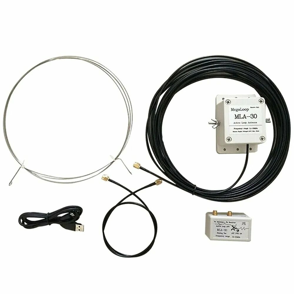 (Q Y B H) MLA30+ -30 MLA30 Plus Активная магнитная рамочная антенна HA SDR Короткая средневолновая радиоантенна с низким уровнем шума 500KHz-30MHz