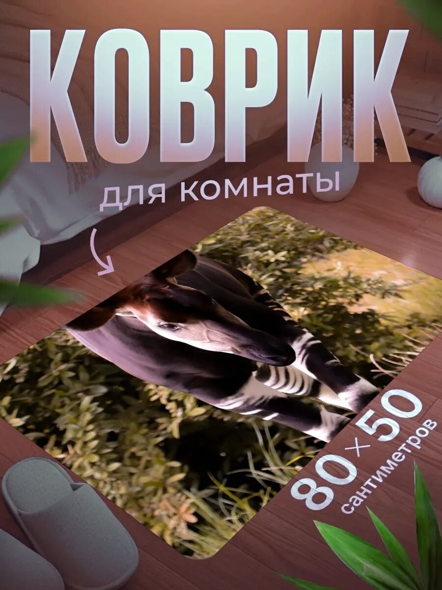 Коврик для ног 80×50 см мягкий, влагостойкий, нескользящий