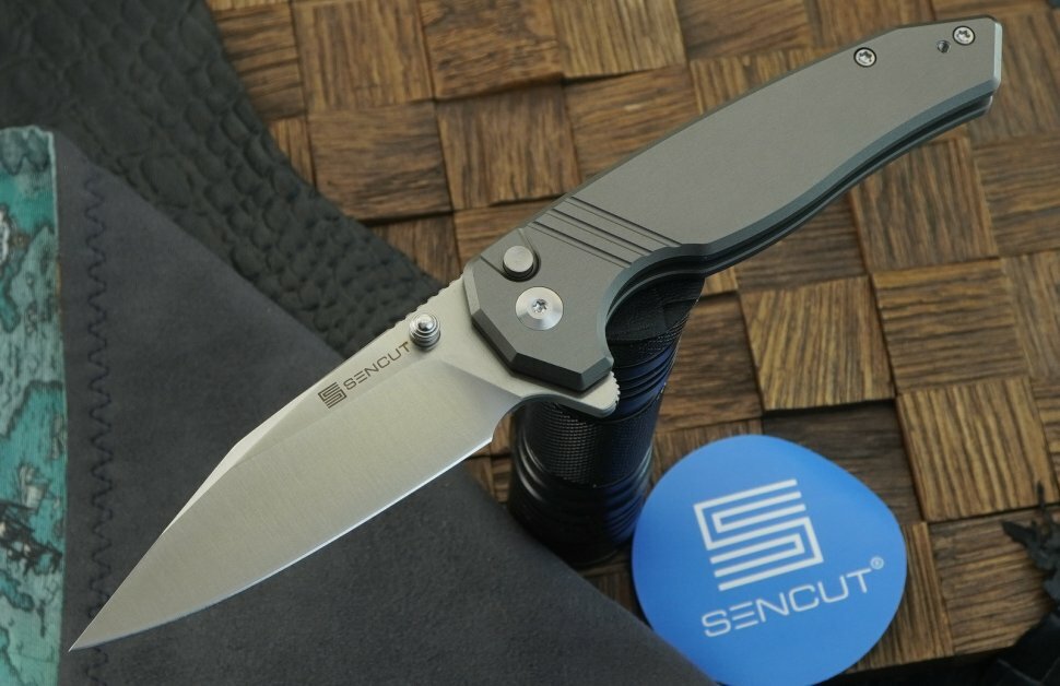 Складной нож Sencut Selkyris, сталь D2, S, рукоять серый алюминий