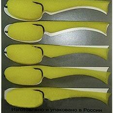 Рыбка поролоновая Owner крючок 1/0, длина 100 мм, цвет желтый, в упаковке 5штук фам