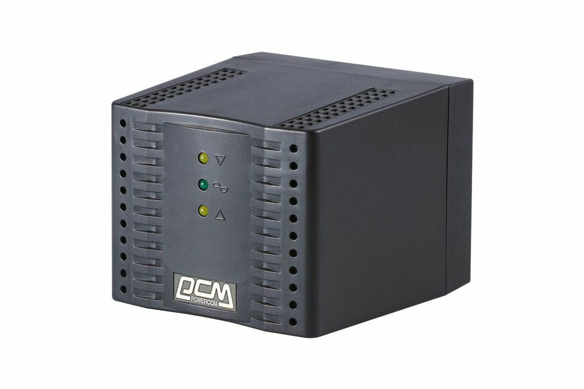 Стабилизатор напряжения Powercom TCA-1200 600Вт 1200ВА черный