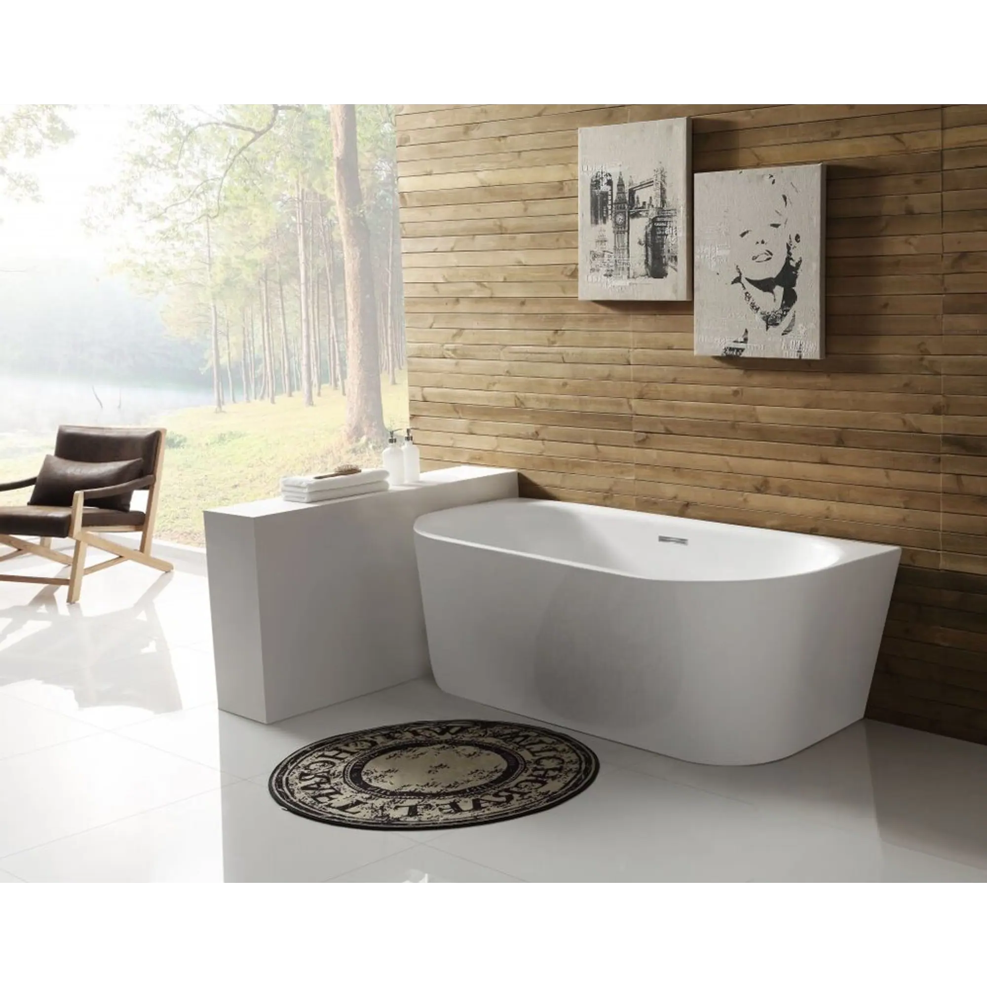 Ванна BelBagno BB410-1500-780-L, пристенная, левосторонняя, угловая