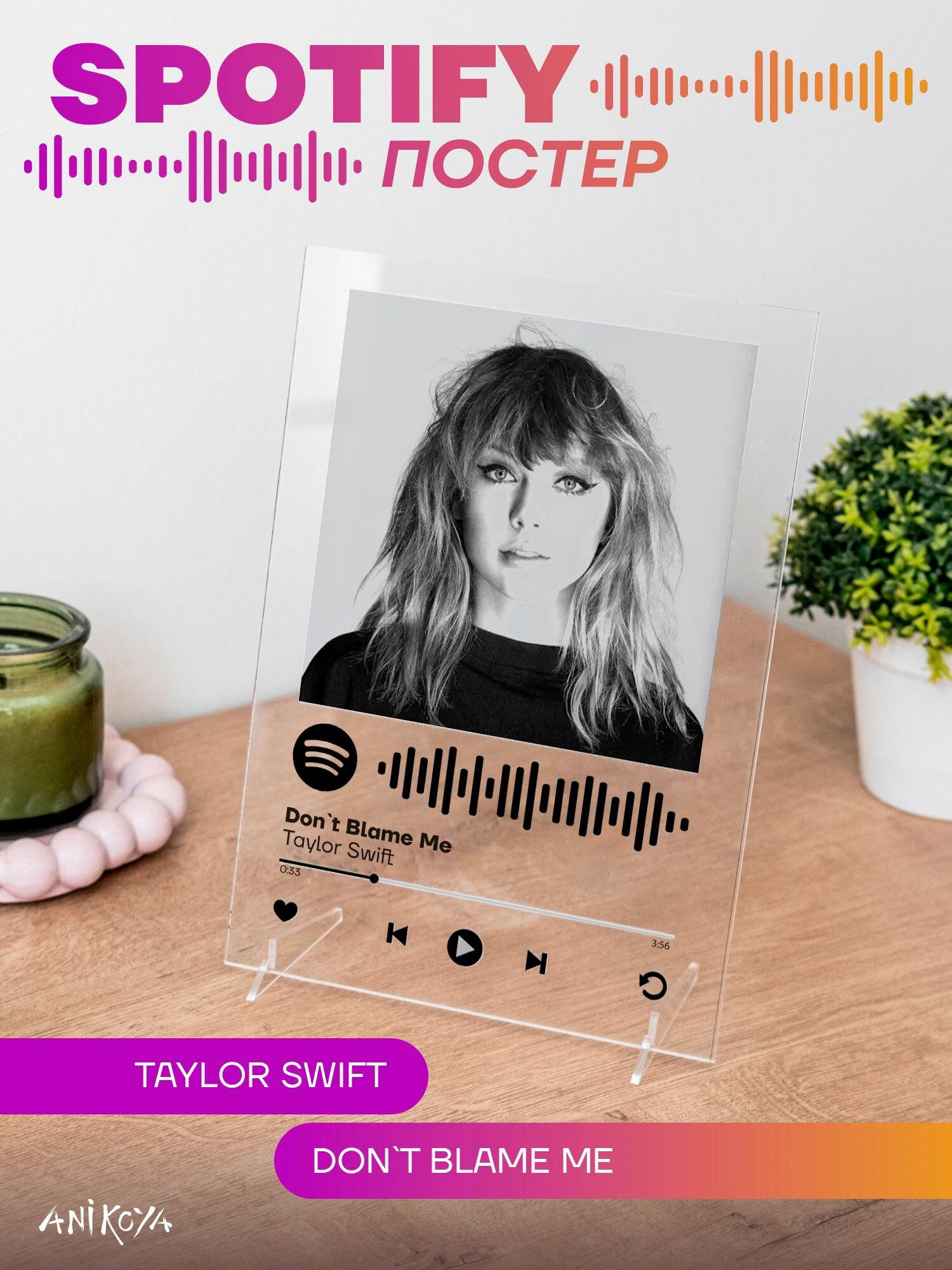 Spotify постер Тейлор Свифт Dont blame me