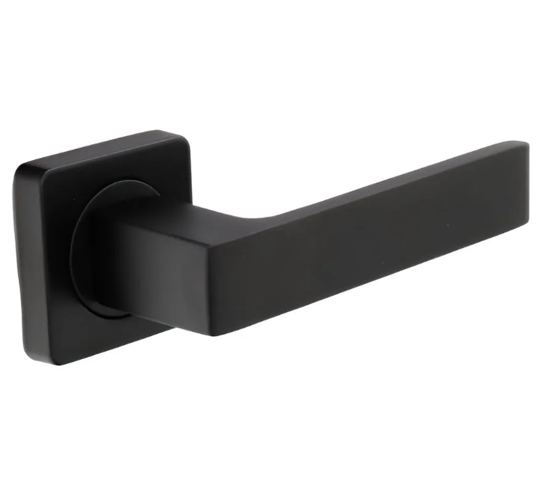 Ручка дверная VALE BC-110-30 BLACK, чёрная( комплект на одну дверь)