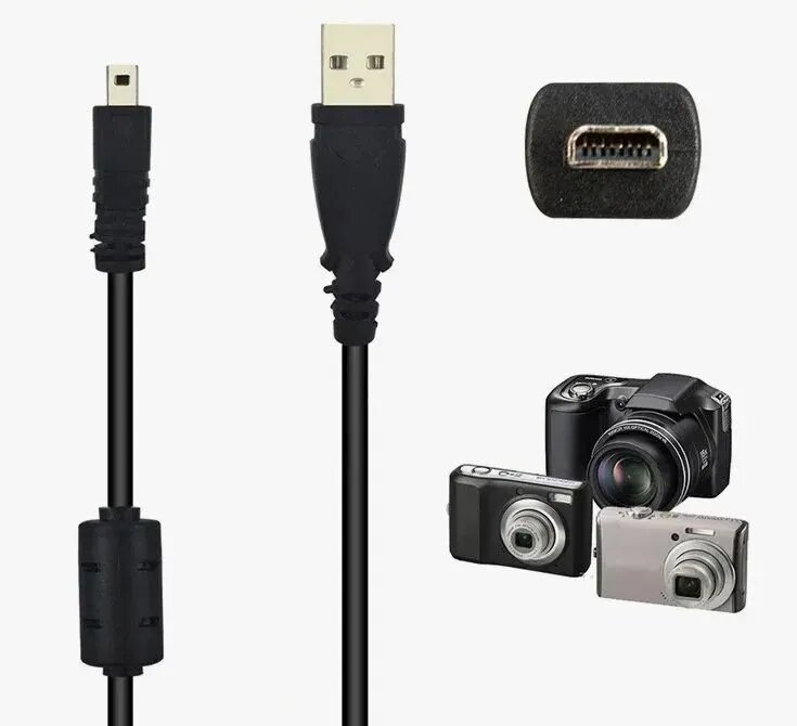 Кабель USB 2.0 Type-A - Mini-USB, 1 м, черный, для периферии